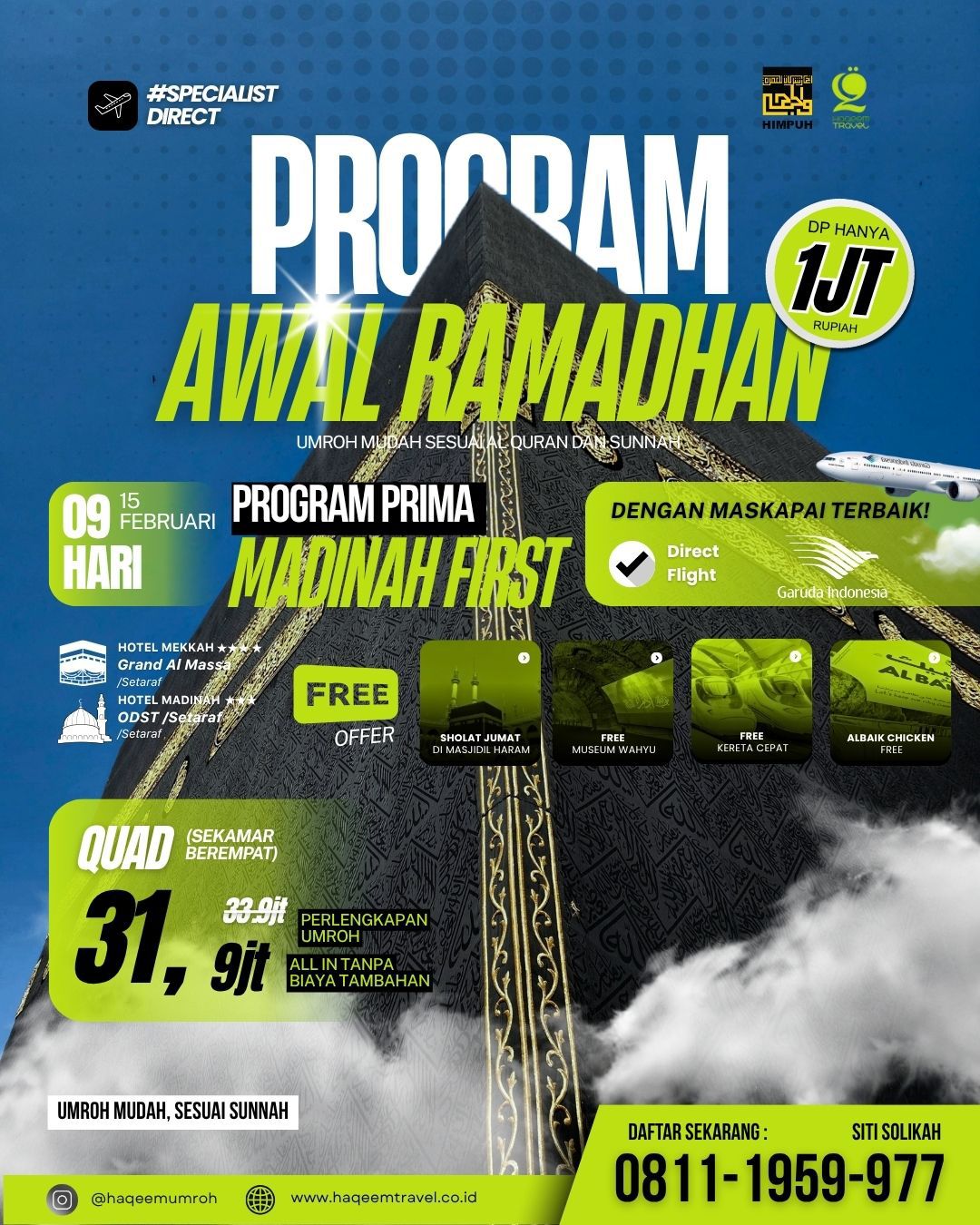 Paket Umroh Awal Ramadhan Promo 2026 - Haqeem Travel